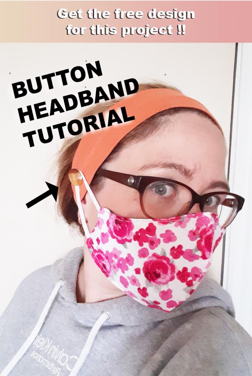 Easy mask headband with buttons - Craft with Catherine
