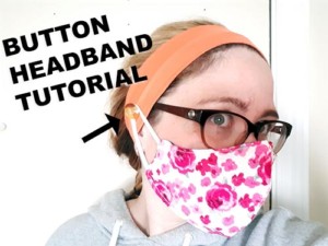 Easy mask headband with buttons - Craft with Catherine