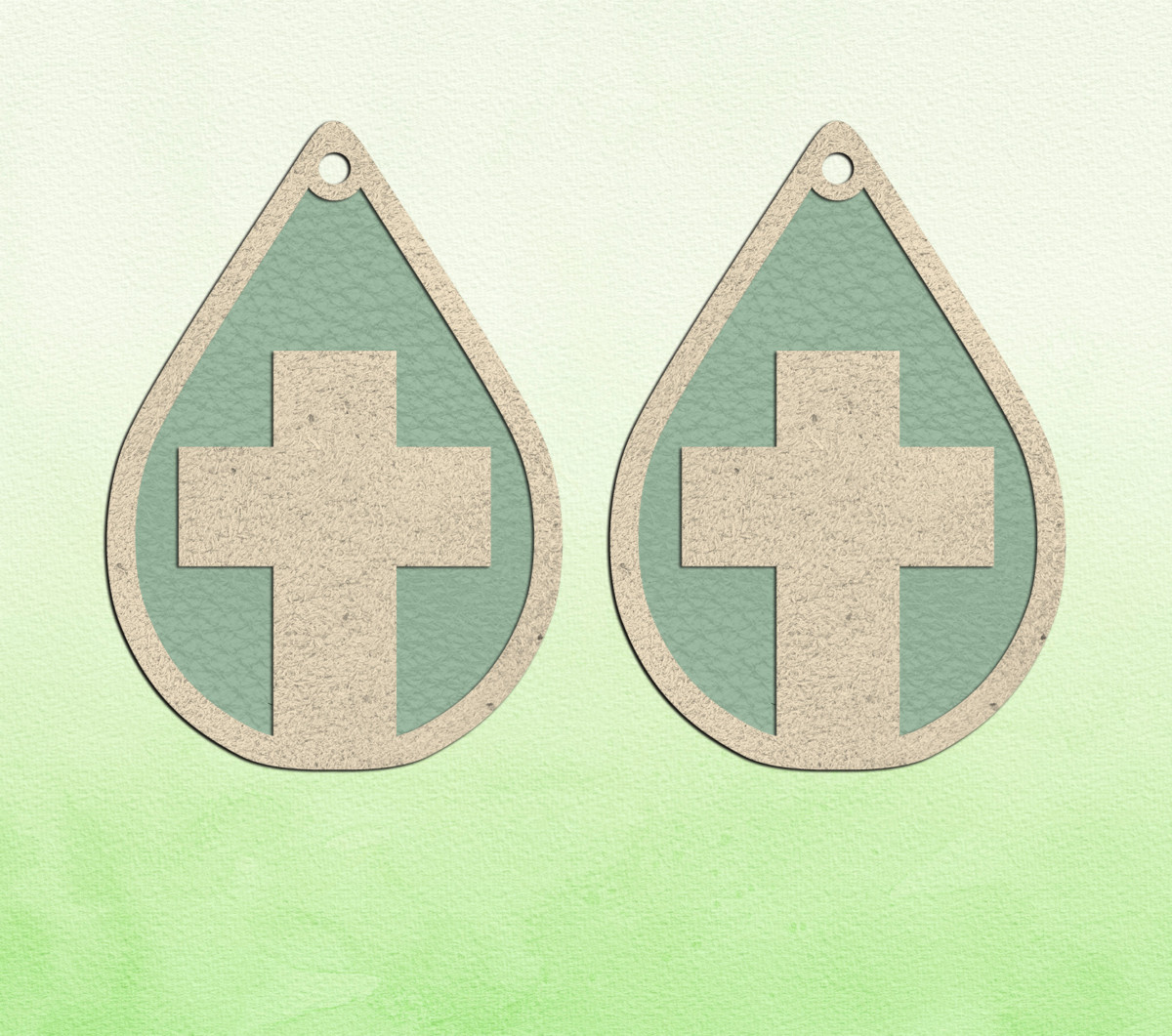 Cross earring SVG cut file - Craft with Catherine