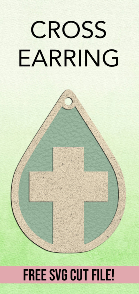 Cross earring SVG cut file - Craft with Catherine
