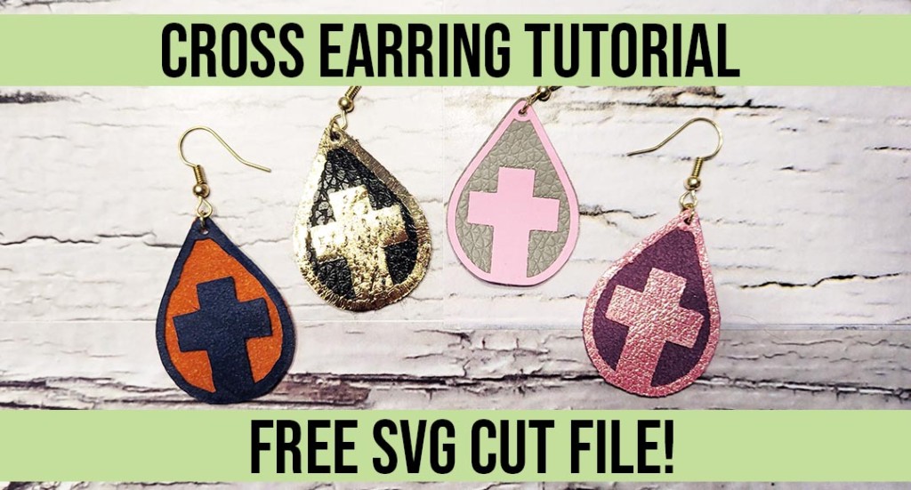 Cross earring SVG cut file - Craft with Catherine