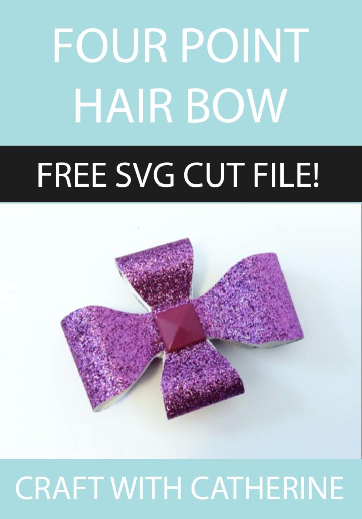 Four point hair bow - Craft with Catherine