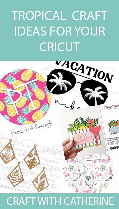 Tropical cricut crafts and supplies - Craft with Catherine
