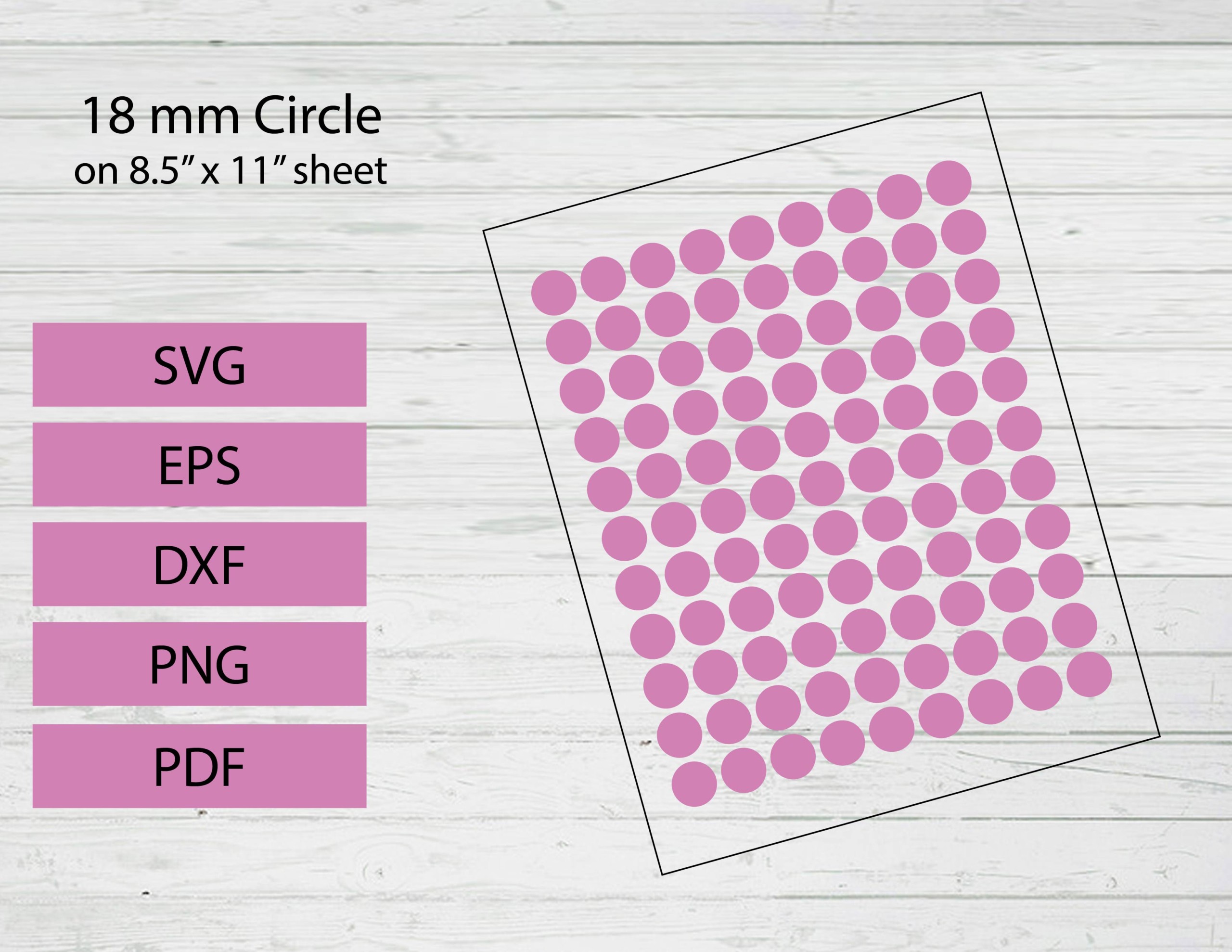 18 mm Circle cabochon cut file template - Craft with Catherine