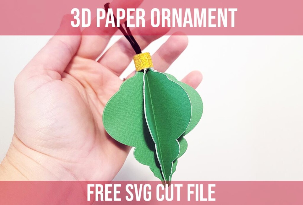 3D Christmas ornament free SVG - Craft with Catherine