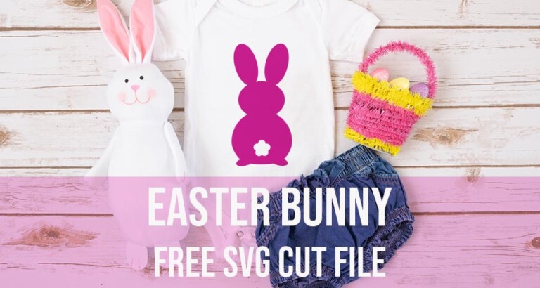 Easter bunny free svg cut file - Craft with Catherine