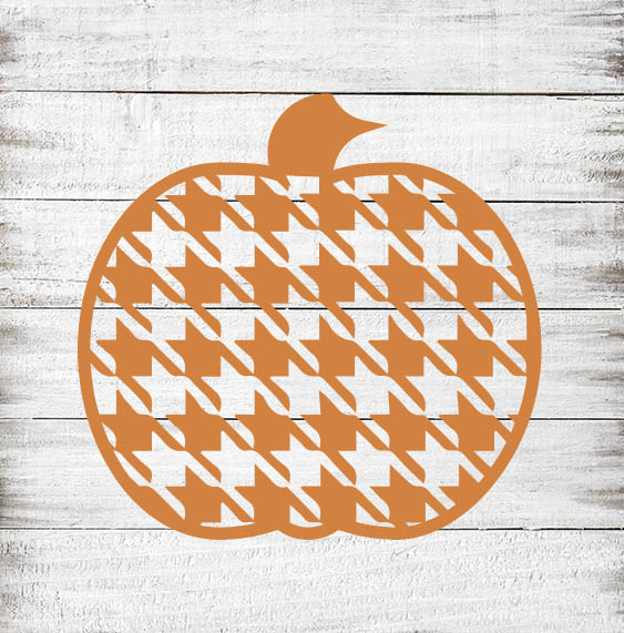 Houndstooth pumpkin free svg cut file - Craft with Catherine